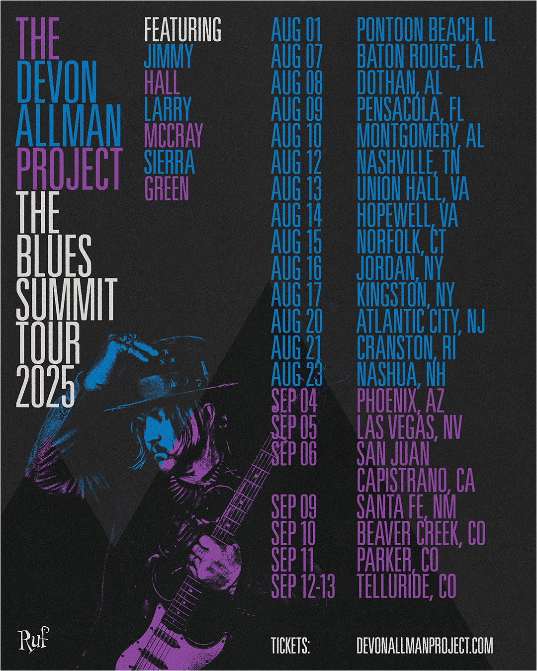 The Devon Allman Project – Blues Summit Tour 2025 featuring Jimmy Hall ...